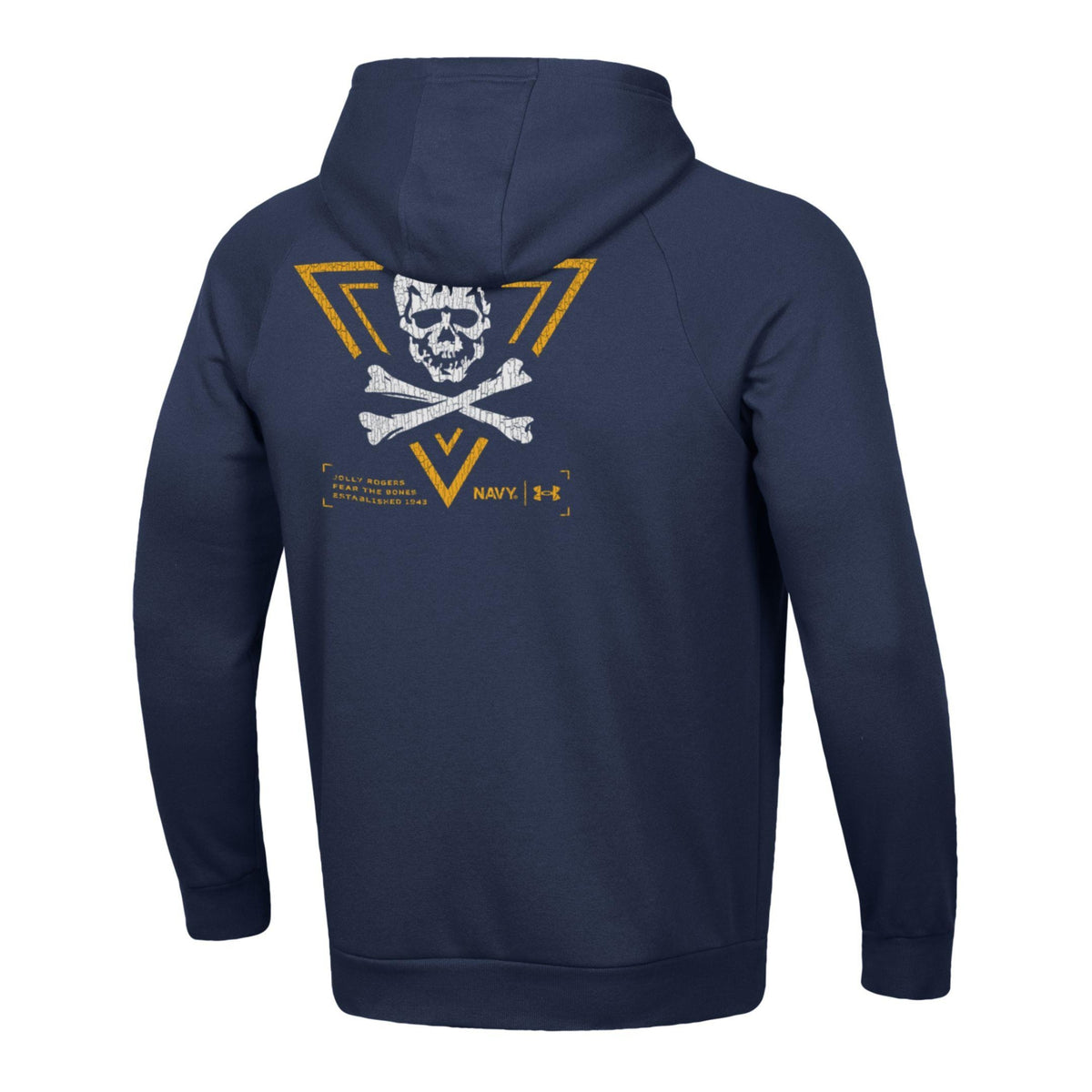 Navy Under Armour 2-Sided Jolly Rogers Fear the Bones Triangle Fleece