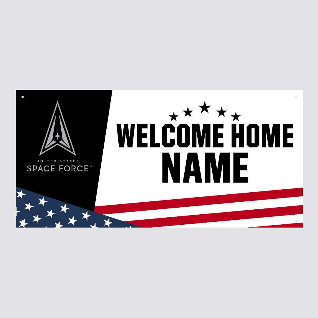 Space Force Welcome Home Custom Sign (White)* – Armed Forces Gear