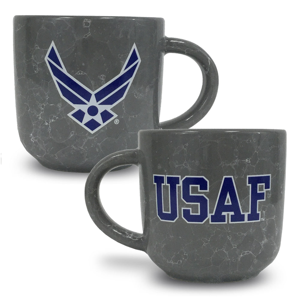 Air Force Marbled 17 oz Mug (Grey)