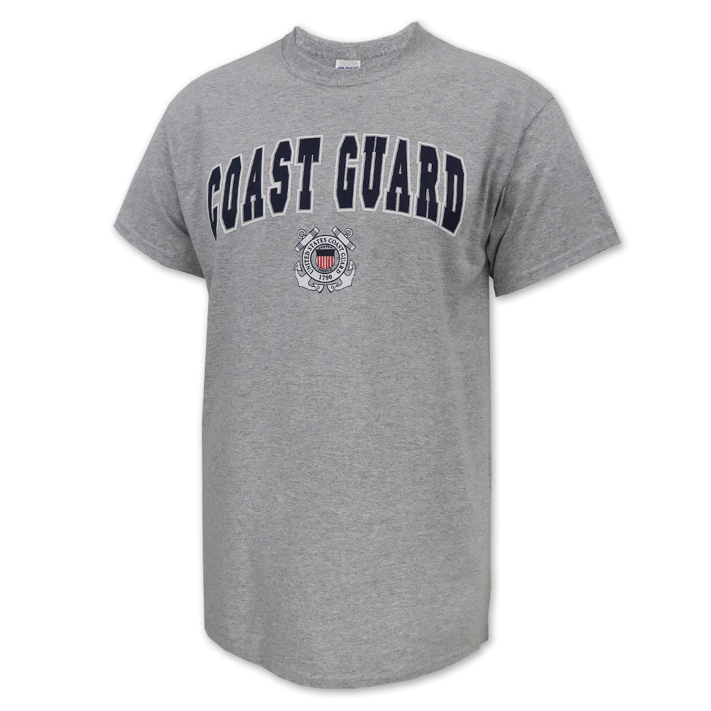 U.S. Coast Guard T-Shirts: Coast Guard Arch Seal T-Shirt in Grey ...