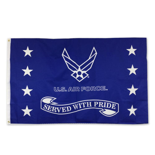 Air Force Served With Pride Flag (3'X5')