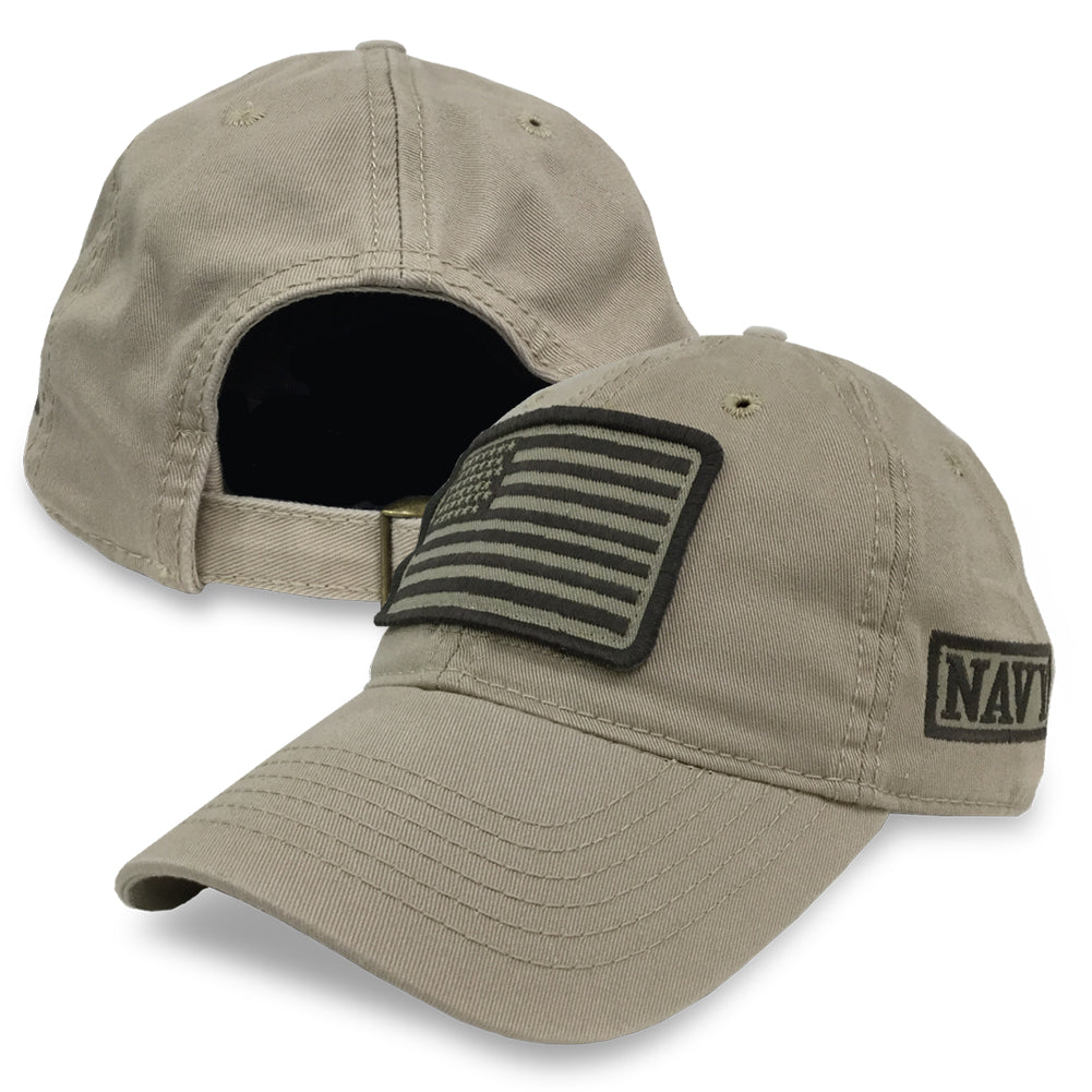 Navy Patch Flag Hat (Khaki)