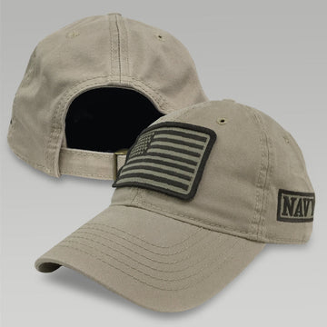 Navy Patch Flag Hat (Khaki)