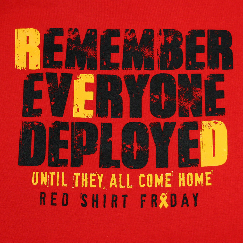 Patriotic T-Shirts: Remember Everyone Deployed T-Shirt in Red | Armed ...